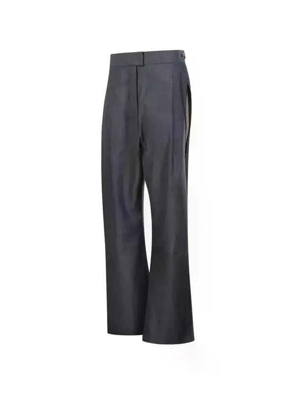 LITKOVSKA Frayed-edge Wide-leg Trousers