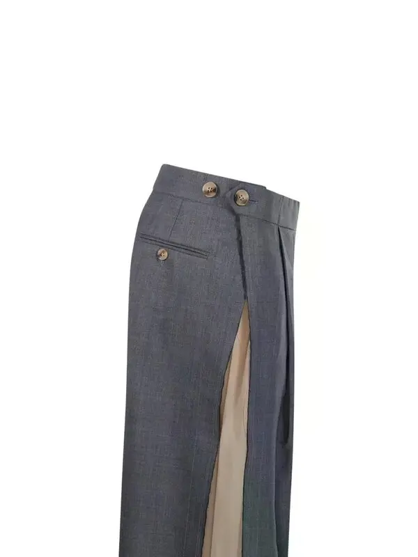 LITKOVSKA Frayed-edge Wide-leg Trousers