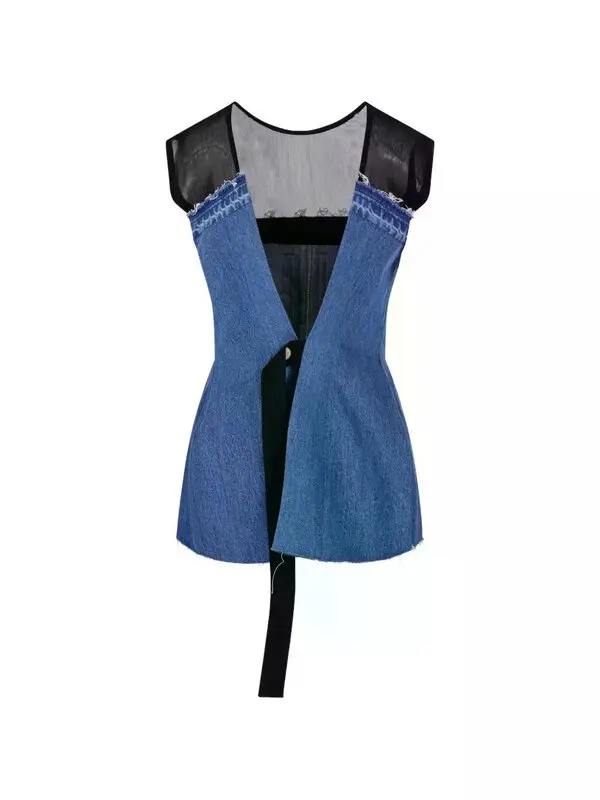 LITKOVSKA Tailored Denim Bustier - Blue