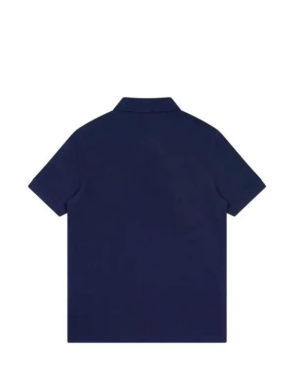 Comme Des Garçons X Fred Perry Patchwork-design Polo Shirt - Blue