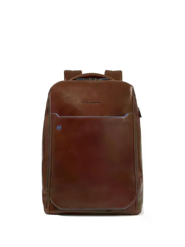 PIQUADRO Personalizable Laptop 15,6 Leather Backpack - Brown