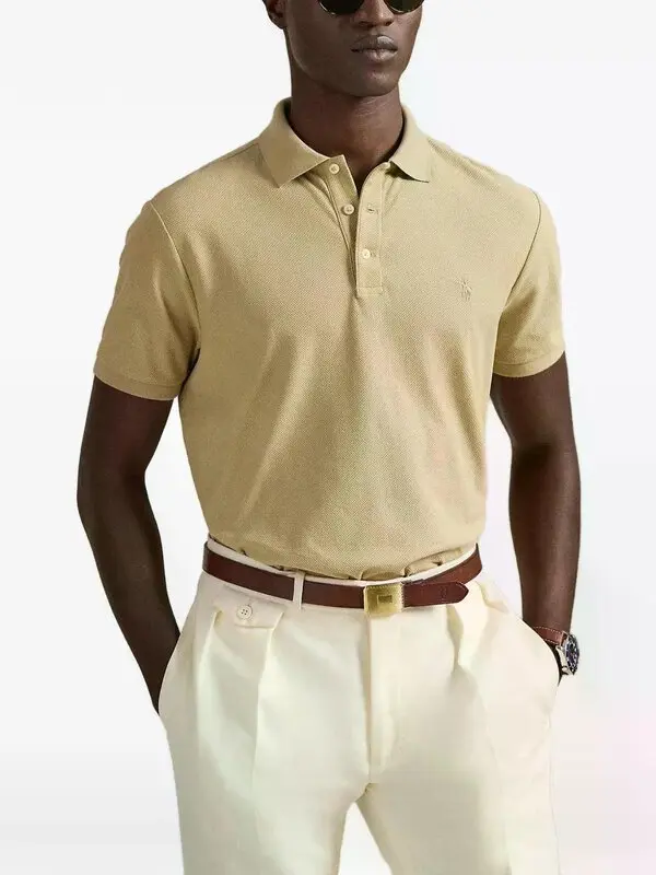 Polo Ralph Lauren Embroidered-logo Polo Shirt - Neutrals