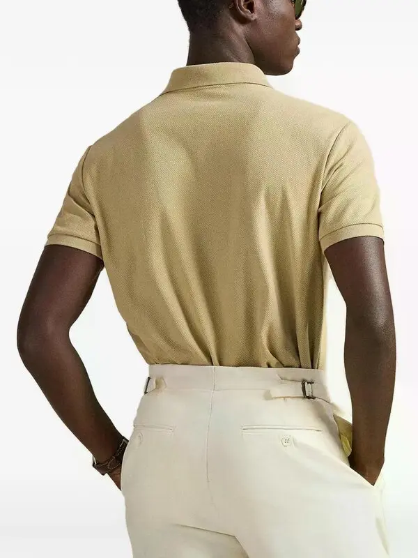 Polo Ralph Lauren Embroidered-logo Polo Shirt - Neutrals