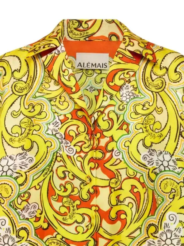 ALEMAIS Sierra Baroque-print Silk Shirt