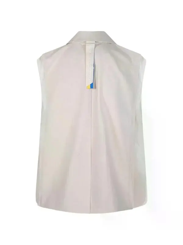 LITKOVSKA Notched Lapel Sleeveless Jacket