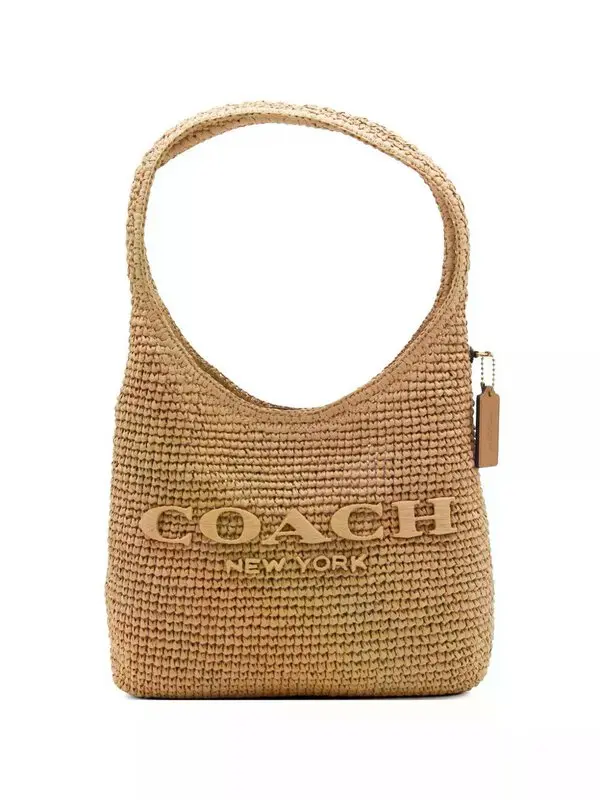 COACH Brooklyn Logo-lettering Shoulder Bag - Neutrals