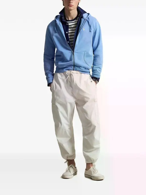Polo Ralph Lauren Zip-up Drawstring Hoodie - Blue