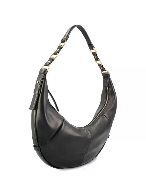 Saint Laurent Saharienne Leather Shoulder Bag - Black