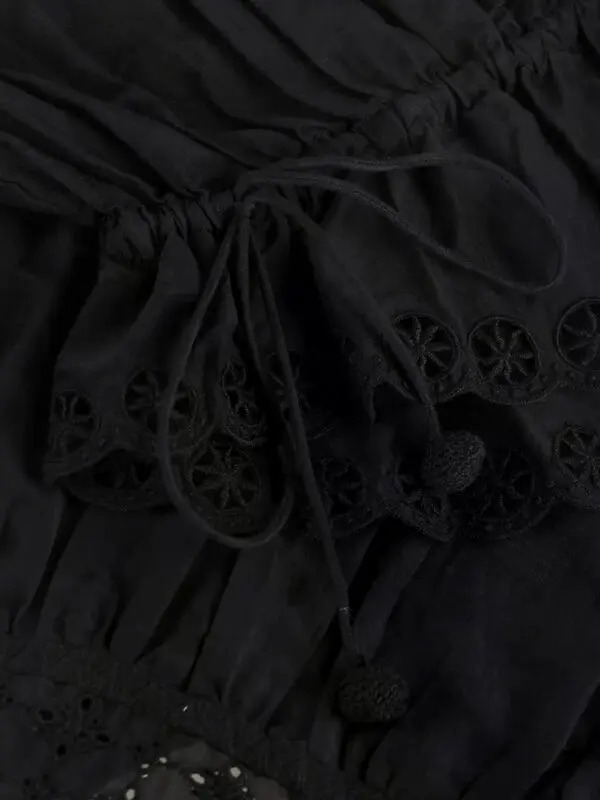 Isabel Marant Étoile Broderie-anglaise Ruffled Blouse - Black