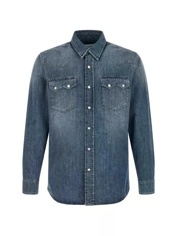 DEPARTMENT 5 Gospel Western-style Denim Shirt - Blue