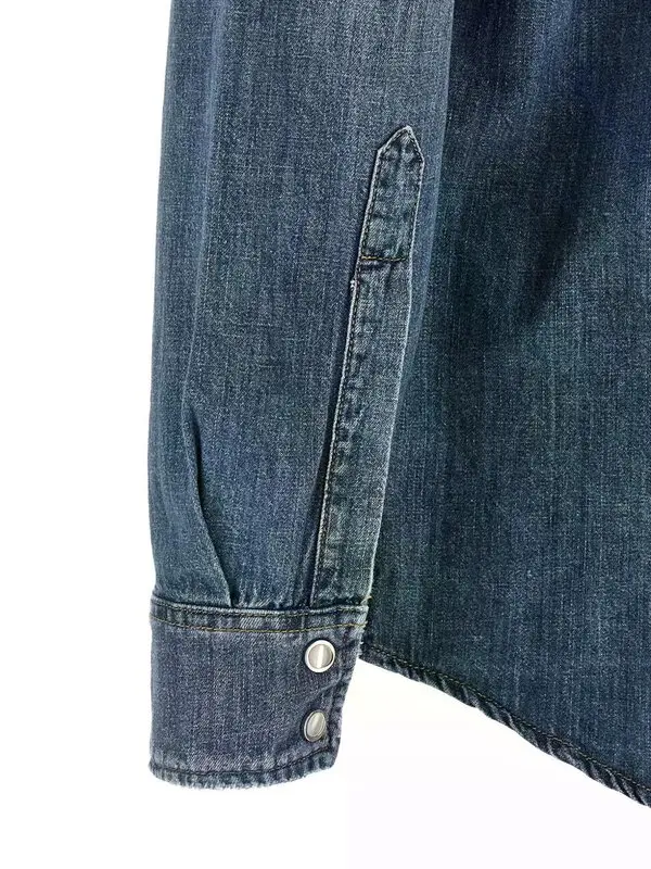 DEPARTMENT 5 Gospel Western-style Denim Shirt - Blue