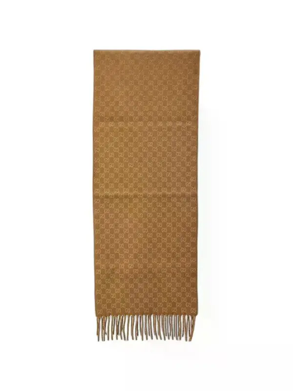 Gucci Gg Gradient Fringe Scarf - Neutrals