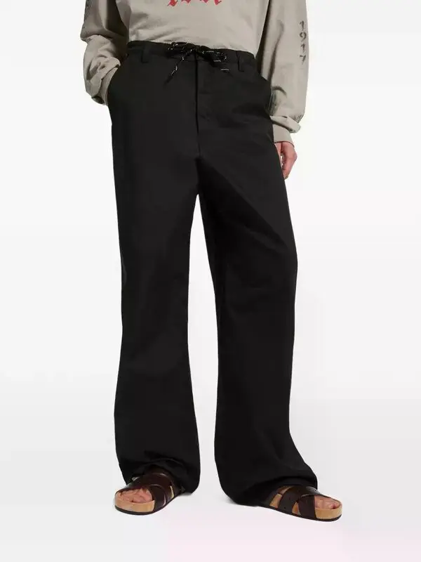 Balenciaga Wide-leg Drawstring Trousers - Ebony