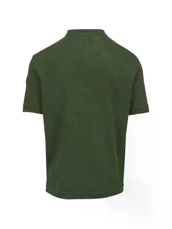 Moncler Buttoned Band-collar Polo Shirt