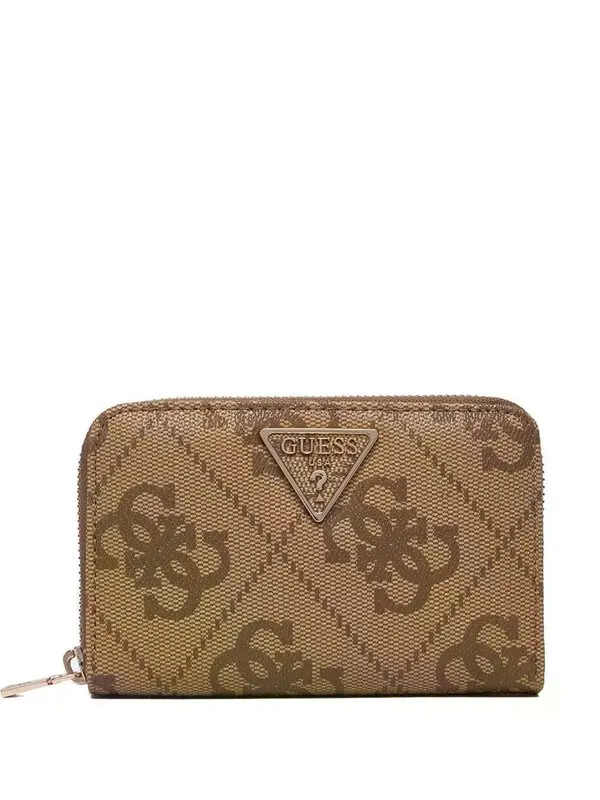 Guess Monogram-pattern Zipped Wallet - Neutrals