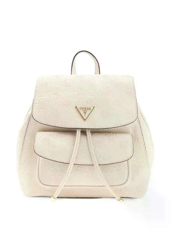 Guess Cresidia Embossed Backpack - White