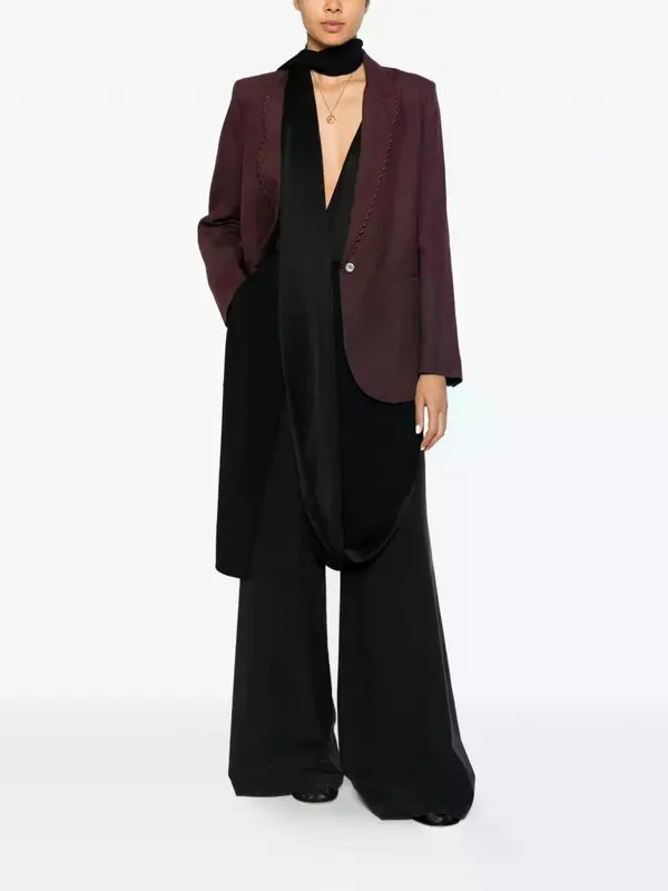 VIA MASINI 80 Pleated Wide-leg Trousers