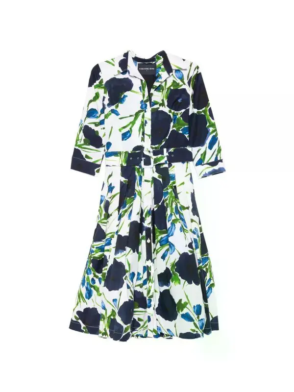 Samantha Sung Audrey Floral-print Midi Dress - White