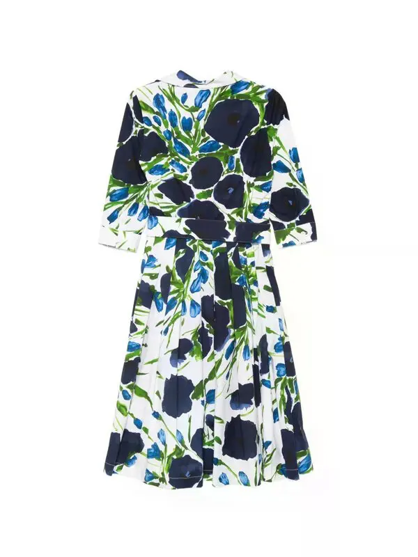 Samantha Sung Audrey Floral-print Midi Dress - White