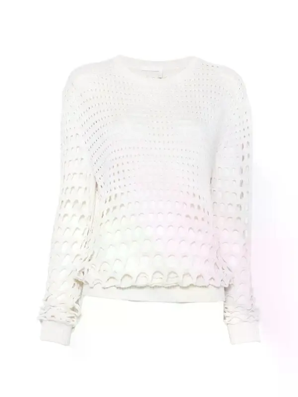 Chloé Open-knit Sweater - White