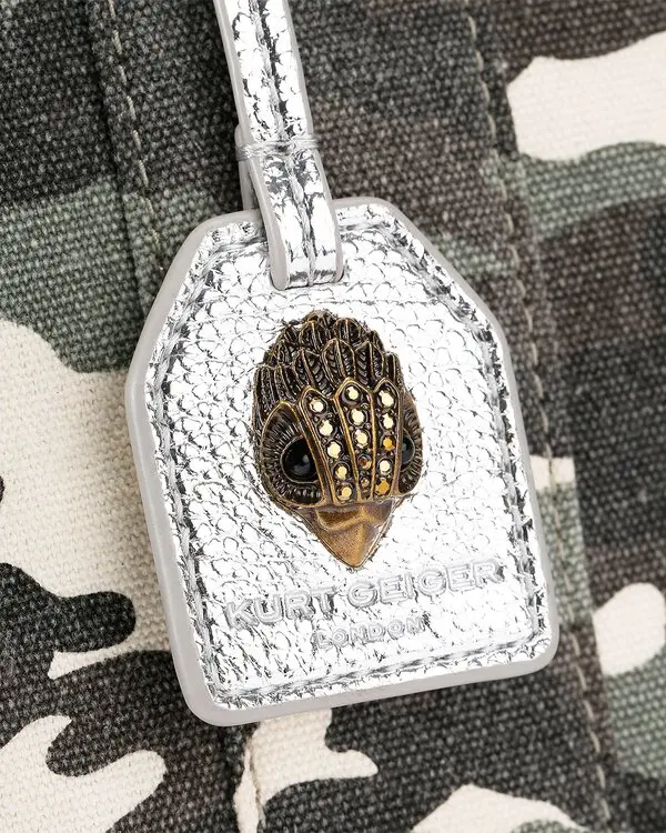Kurt Geiger Southbank Large Camo Tote - Open Green