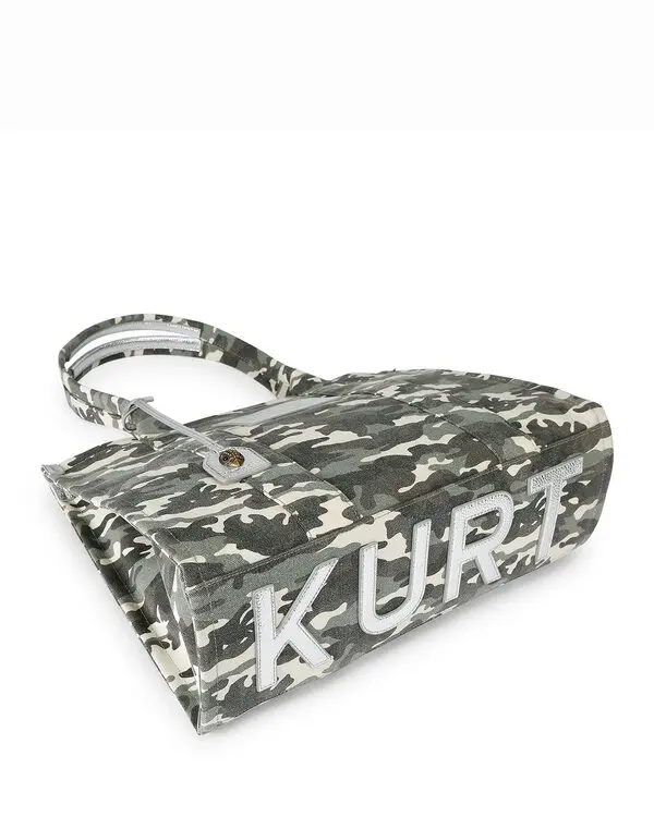 Kurt Geiger Southbank Large Camo Tote - Open Green