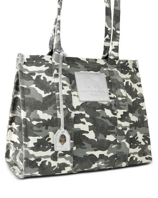 Kurt Geiger Southbank Large Camo Tote - Open Green