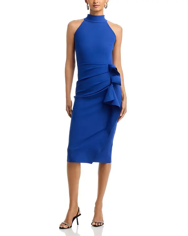 Chiara Boni La Petite Robe Gudrum Ruffled Sheath Dress - Nautico