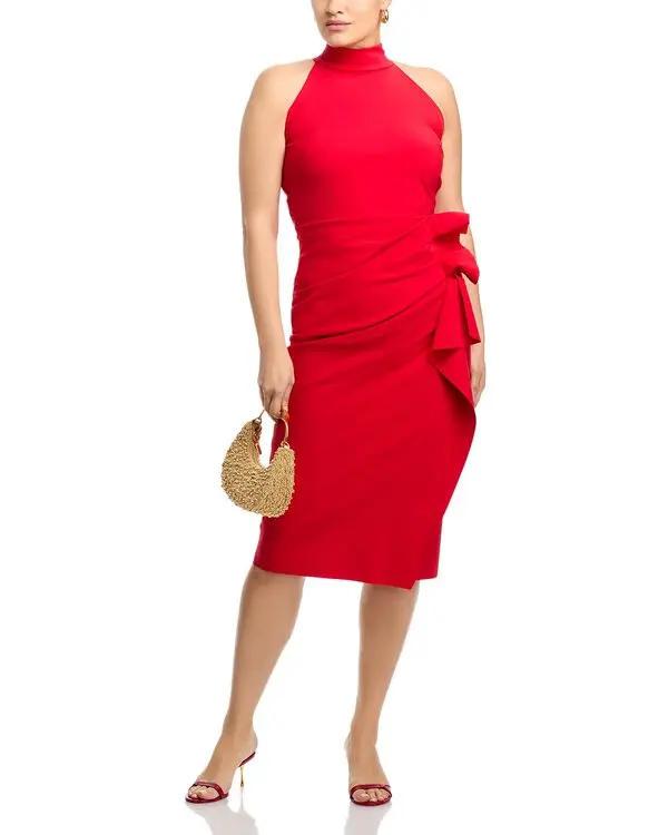 Chiara Boni La Petite Robe Gudrum Ruffled Sheath Dress - Red