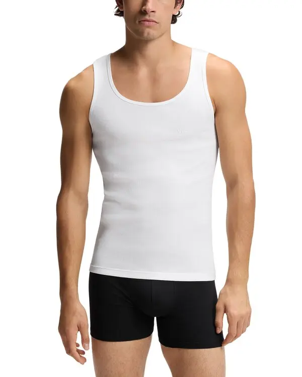 BOSS Pack Of 3 Ribbed Classic Fit Tank Tops - Open Miscellaneous