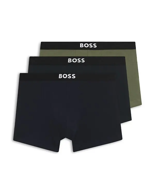 BOSS One Boxer Trunks, Pack Of 3 - Open Blue