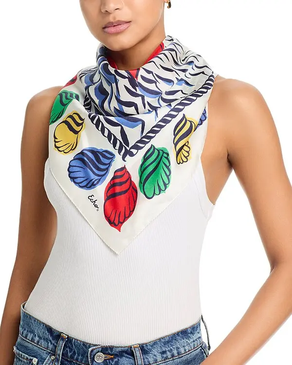 Echo Sail Away Silk Square Scarf - Multi