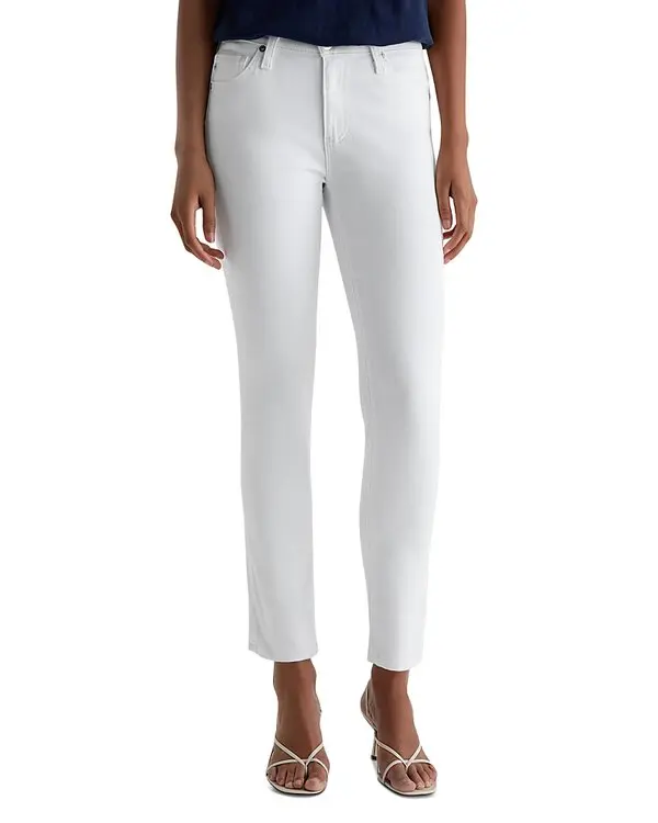 Ag Prima Mid-rise Ankle Cigarette Jeans - White
