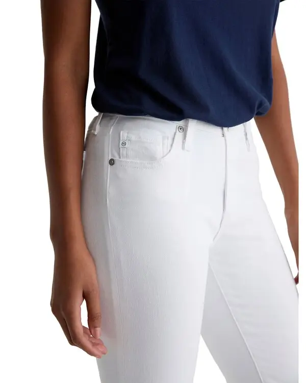 Ag Prima Mid-rise Ankle Cigarette Jeans - White