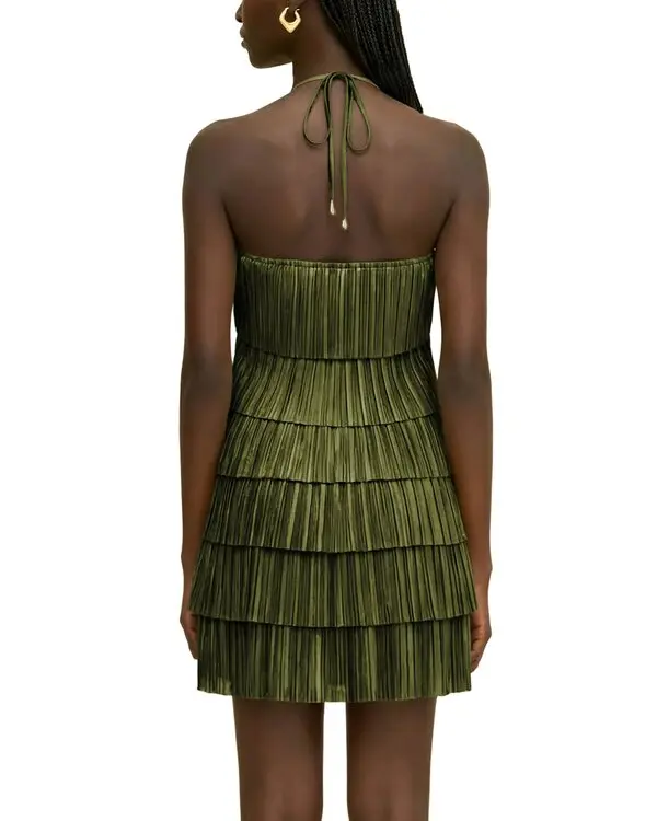 Cult Gaia Varsha Tiered Mini Dress - Deep Pasture