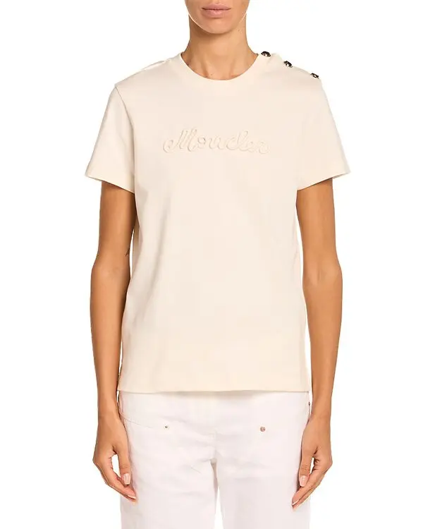 Moncler Short Sleeve Tee - Natural
