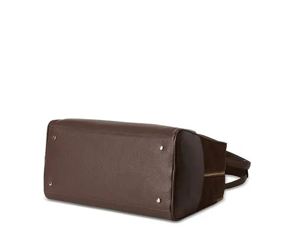 BY BANOO Core Collection 12 Hour Leather Duffle Bag - Mocha/gold