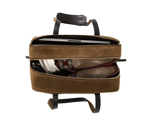 BY BANOO Core Collection 12 Hour Leather Duffle Bag - Pecan/gold