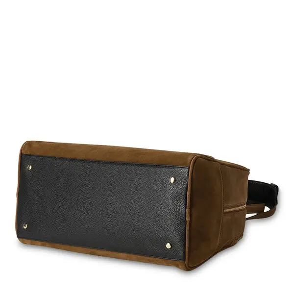 BY BANOO Core Collection 12 Hour Leather Duffle Bag - Pecan/gold