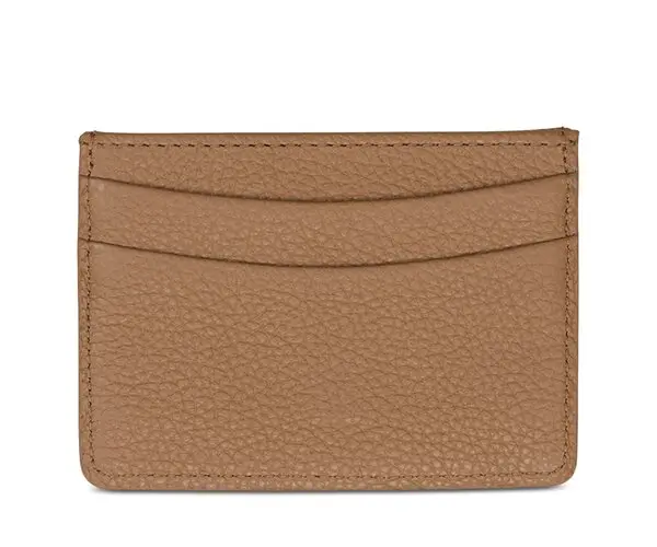 BY BANOO Core Collection Small Leather Card Holder - Biscuit