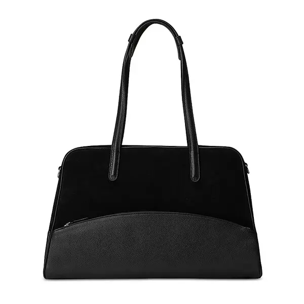 BY BANOO Core Collection 24 Hour Leather Suitcase - Black Silver