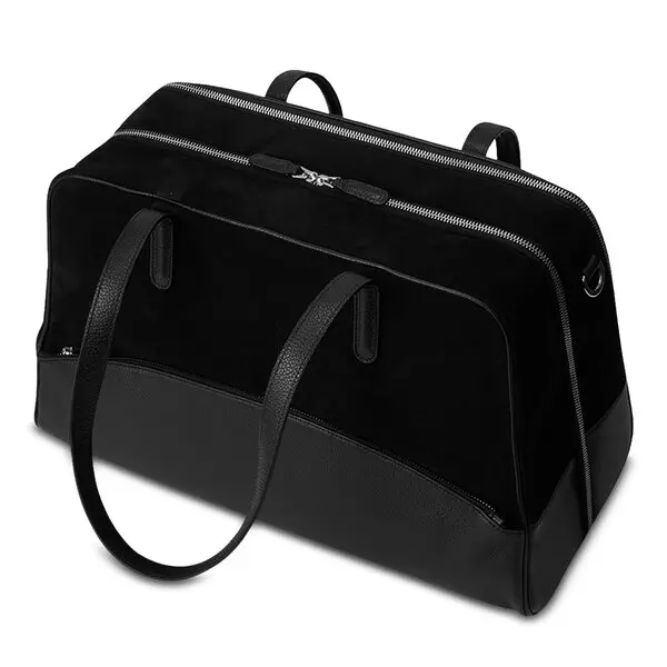 BY BANOO Core Collection 24 Hour Leather Suitcase - Black Silver