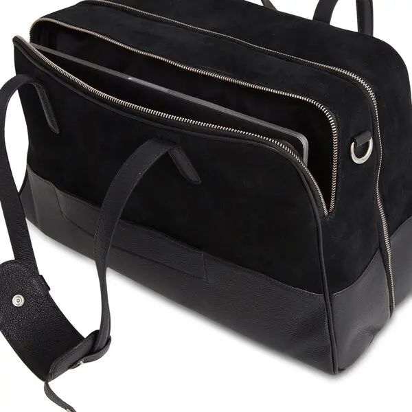 BY BANOO Core Collection 24 Hour Leather Suitcase - Black Silver