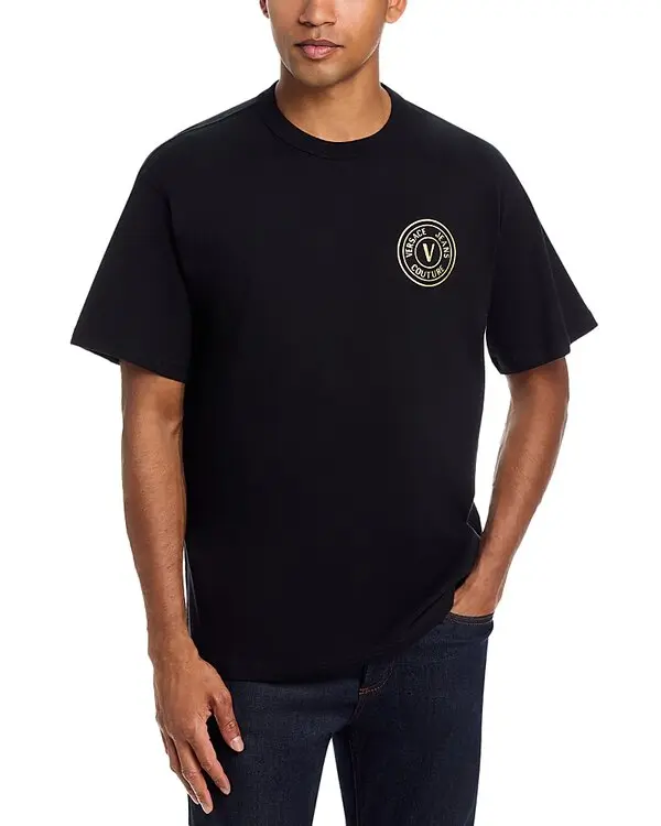 Versace Cotton Jersey Tee - Black/gold