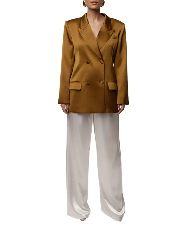 JLUXLABEL Oversized Satin Blazer