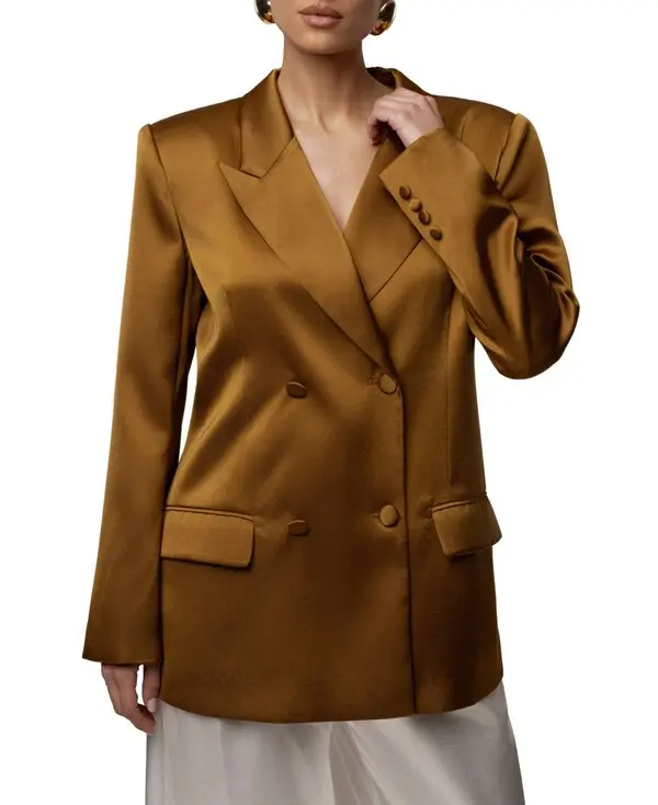 JLUXLABEL Oversized Satin Blazer