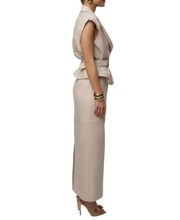JLUXLABEL Belted Vest - Beige