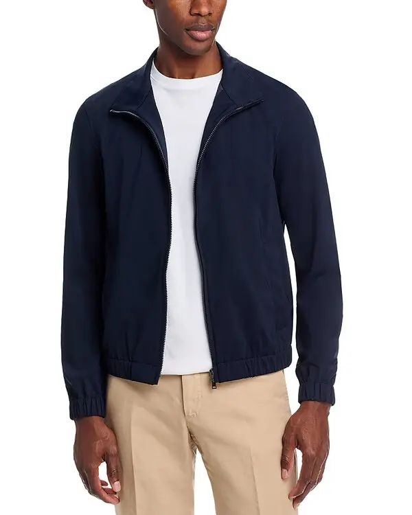 Herno Zip Jersey Jacket - Blue/ Navy
