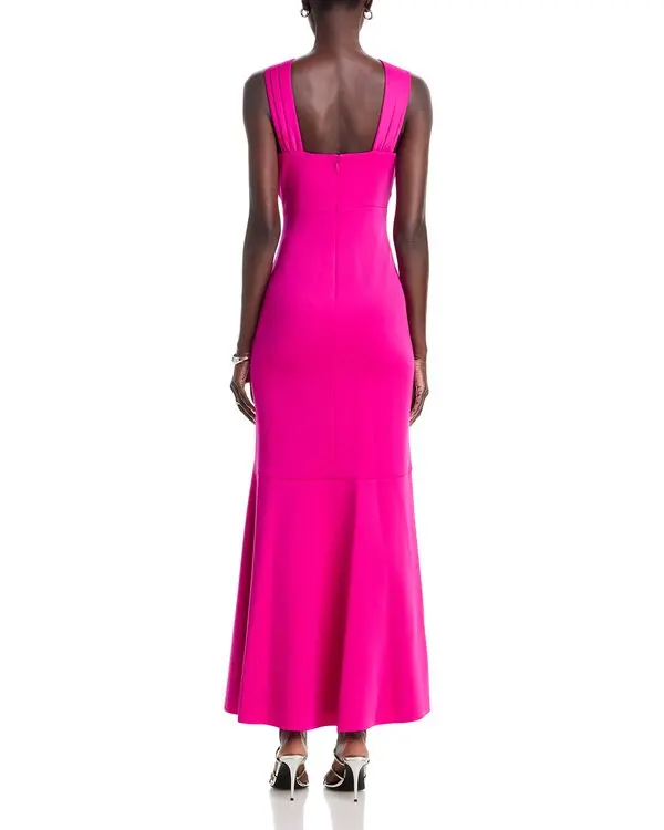 Eliza J Halter Neck Hi-lo Gown - Hot Pink