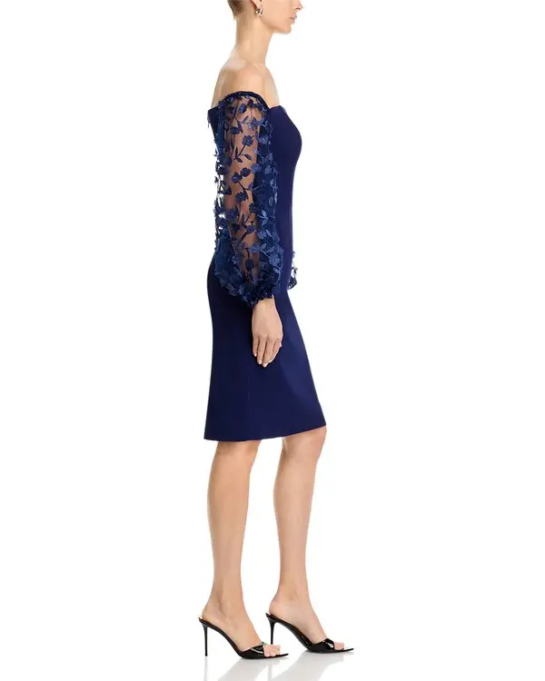 off the shoulder sheath dress eliza j Eliza J Off-the-shoulder Balloon Sleeve Dress